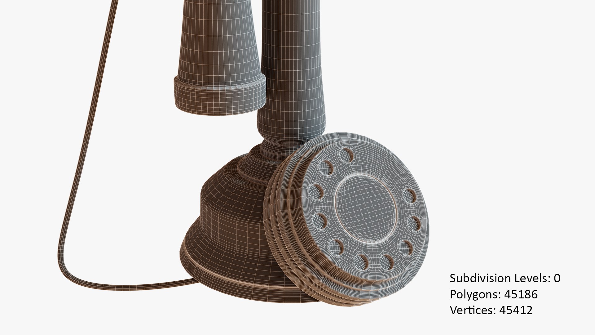 Candlestick Phone 3D Model - TurboSquid 2318062