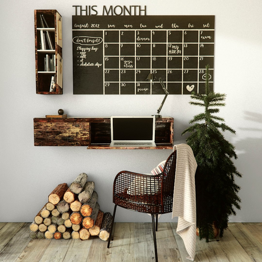 Calendar Notes 3D Model - TurboSquid 1246430
