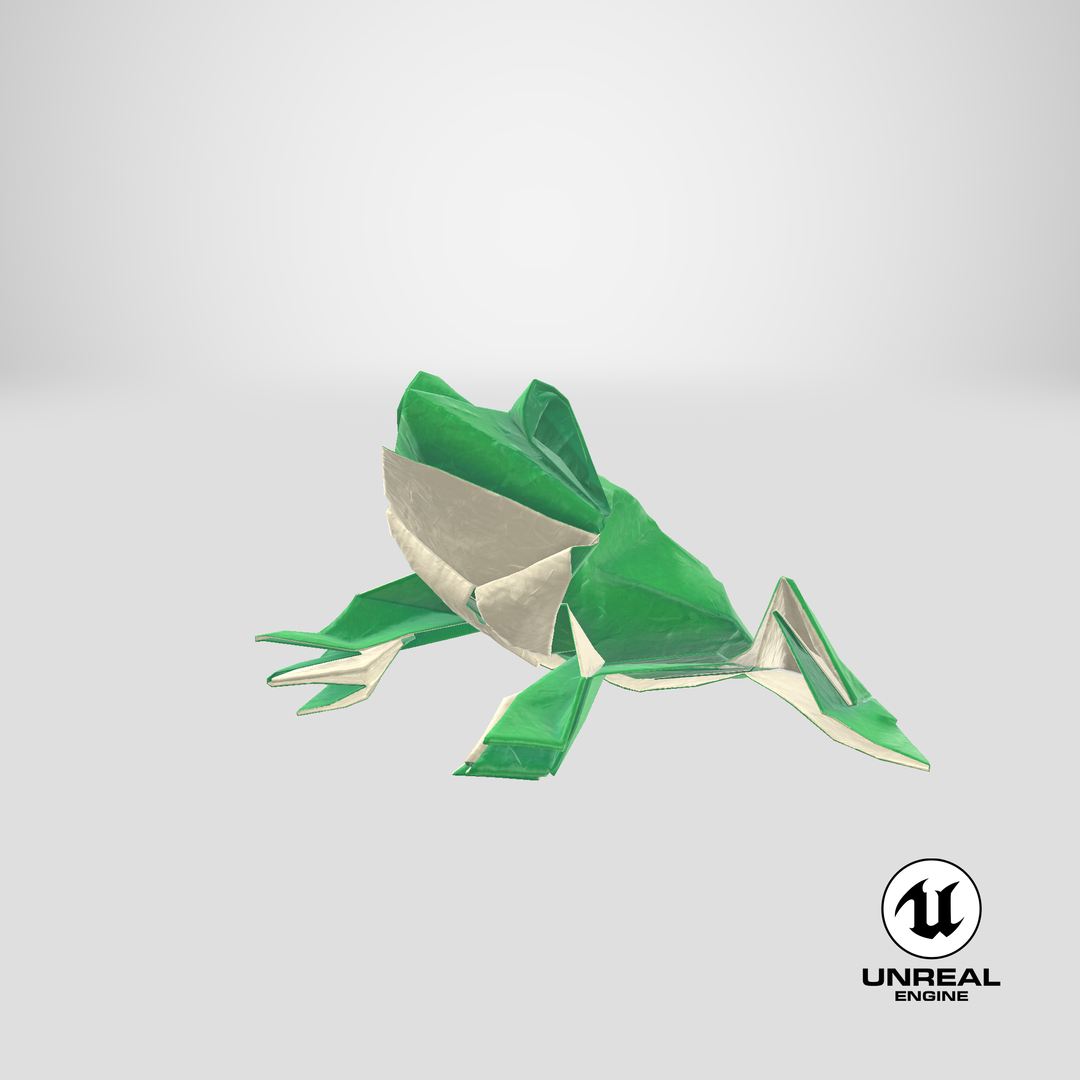 3D frog origami - TurboSquid 1346250