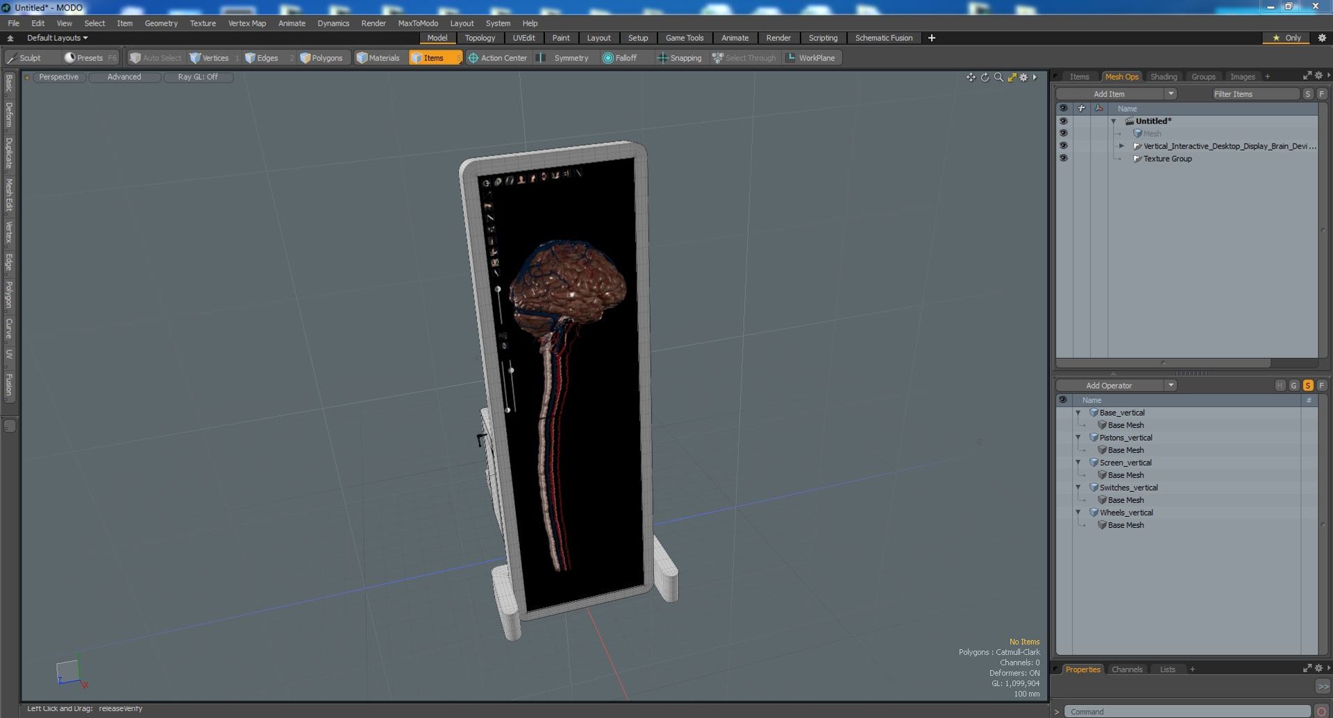 3D Vertical Interactive Desktop Display Brain Device model - TurboSquid ...