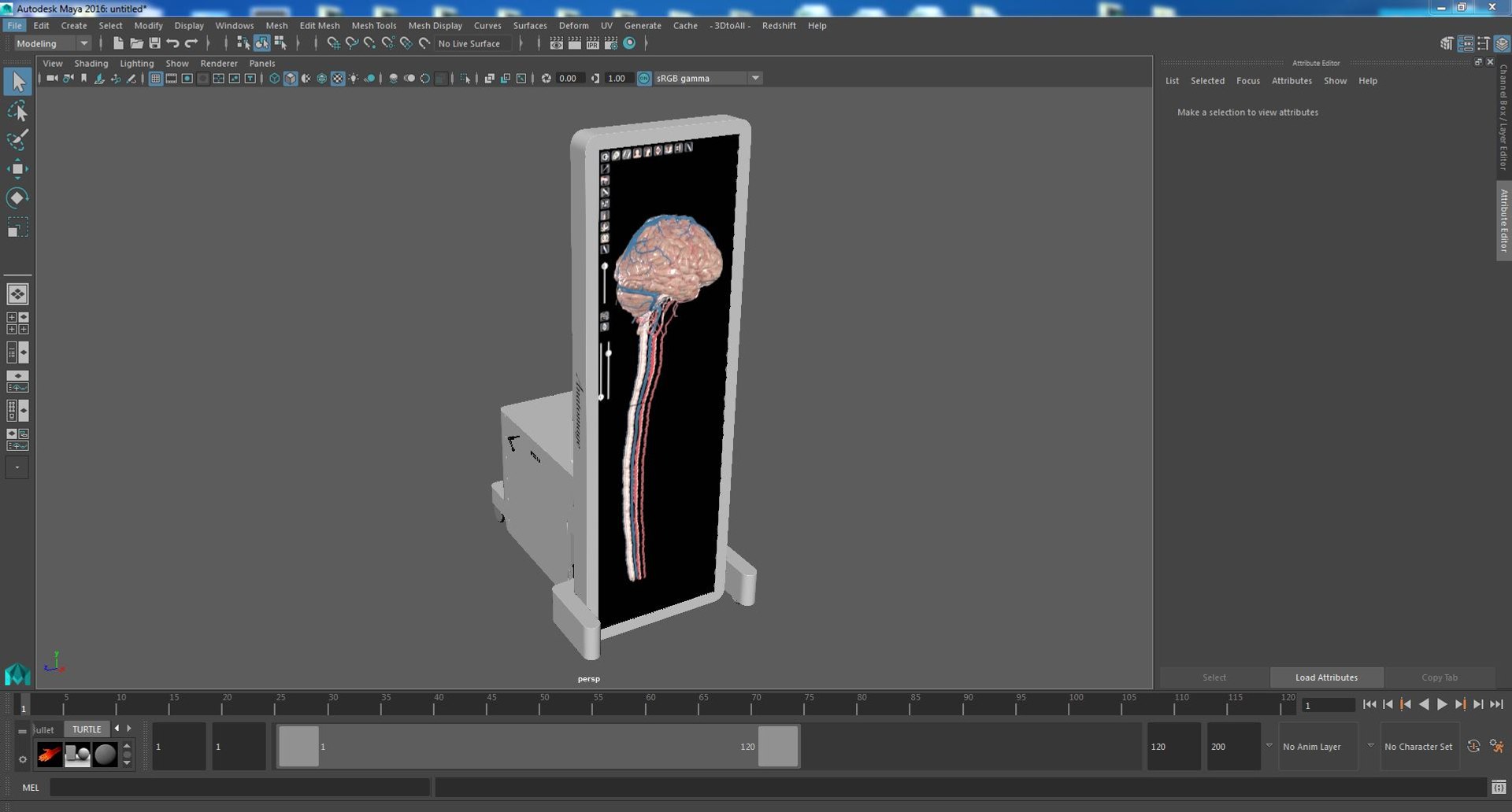 3D Vertical Interactive Desktop Display Brain Device model - TurboSquid ...