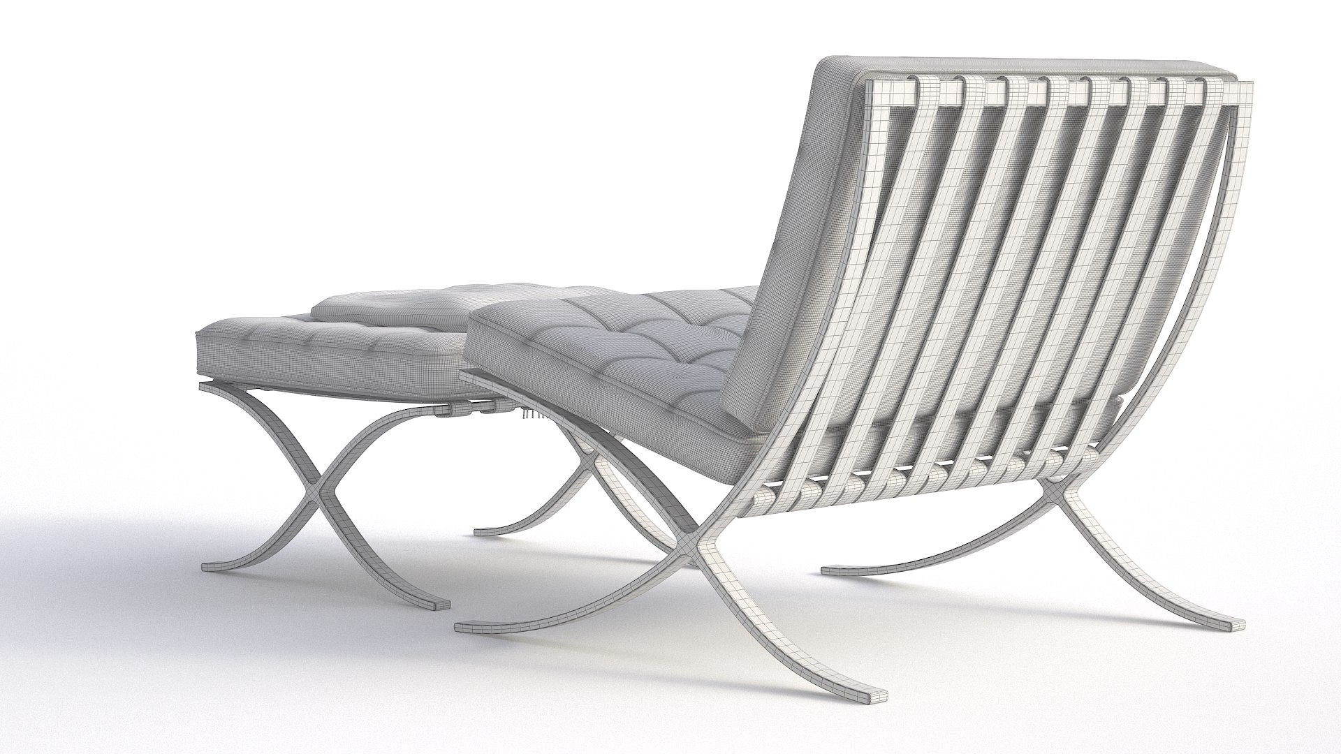 Barcelona Chair model - TurboSquid 1946112