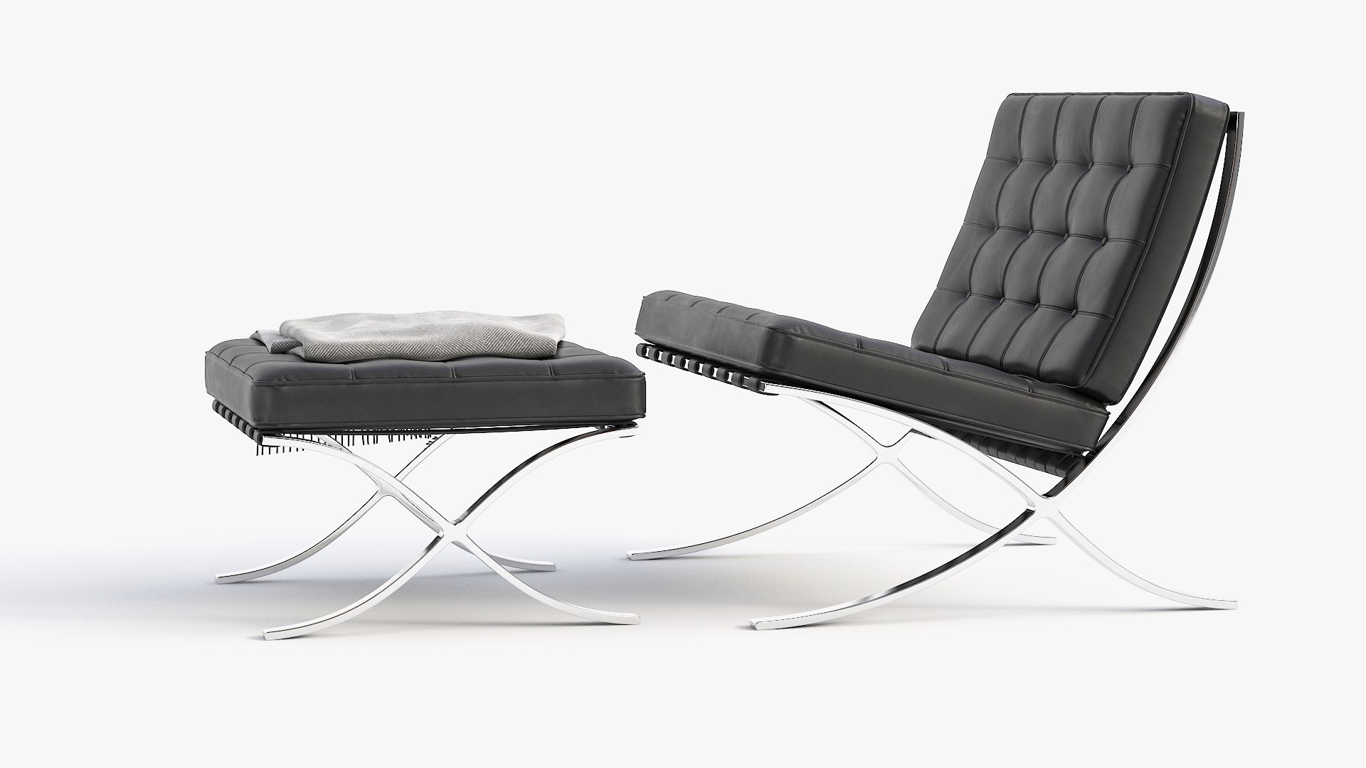 Barcelona Chair model - TurboSquid 1946112