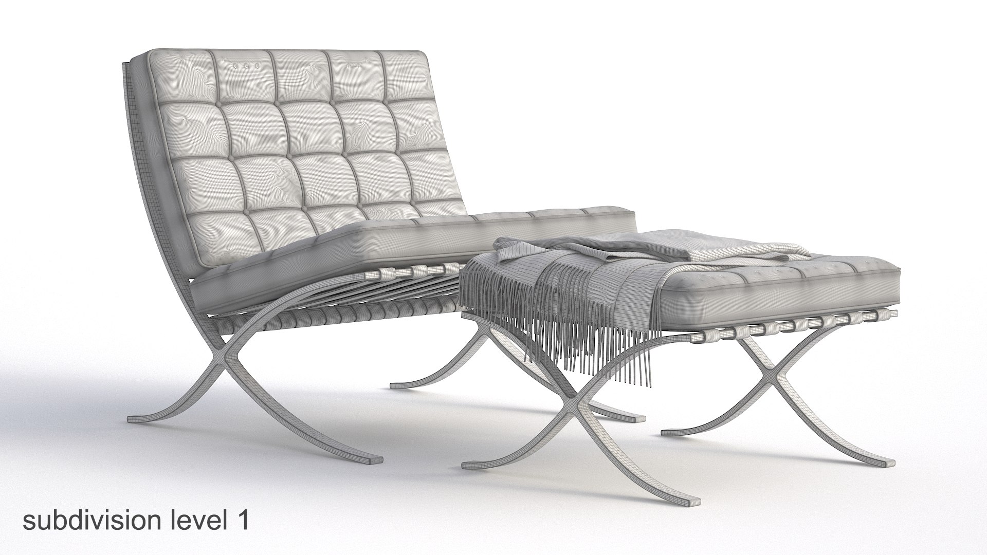 Barcelona Chair model - TurboSquid 1946112