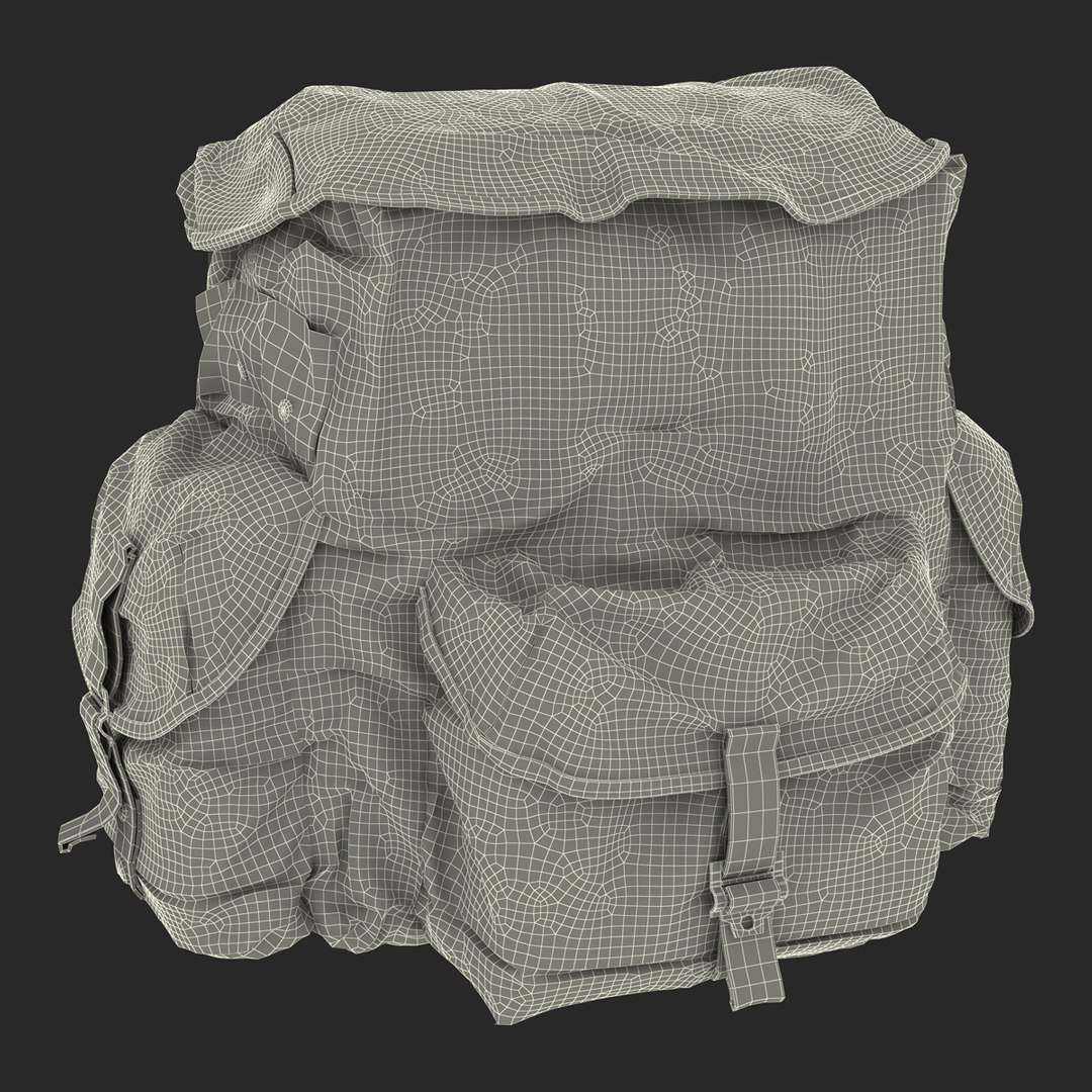 military backpack 3 3d model