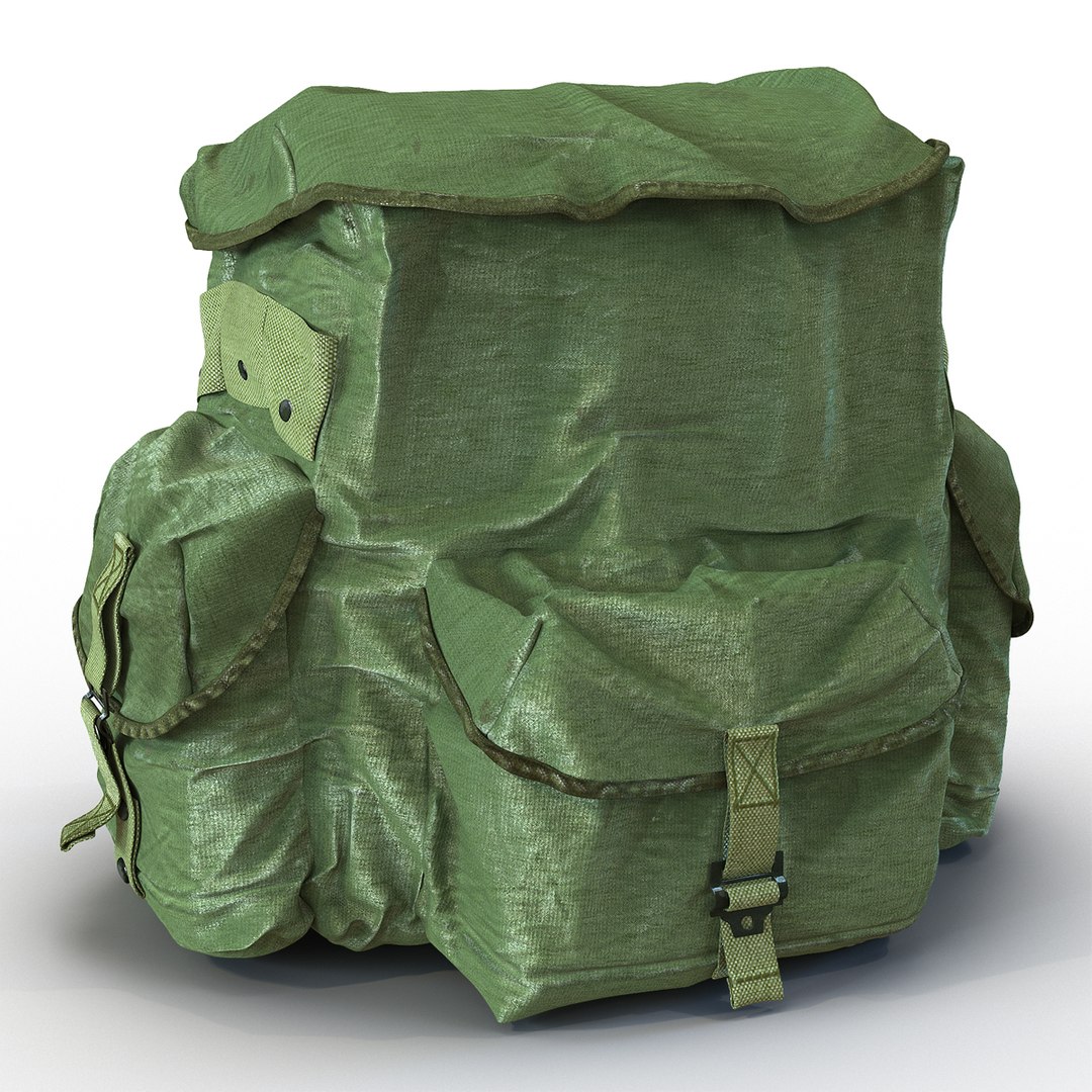 military backpack 3 3d model
