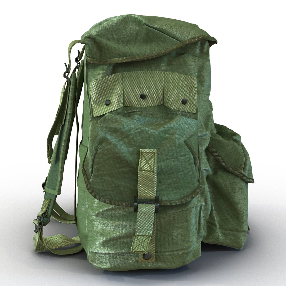 military backpack 3 3d model