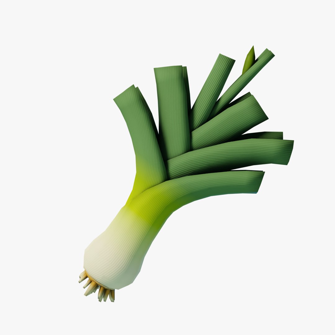 Cartoon Leek 3D - TurboSquid 1728253