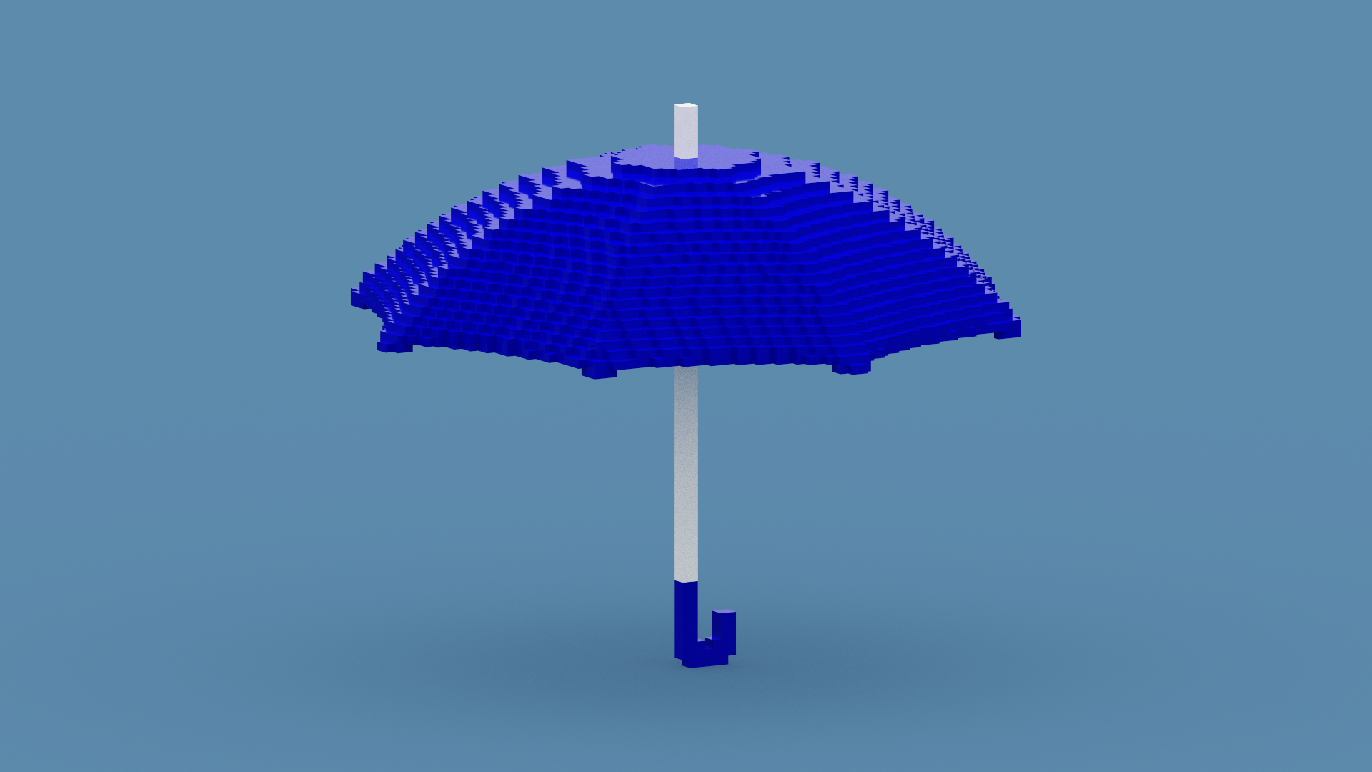 Voxel Blue Umbrella 3D - TurboSquid 2059733