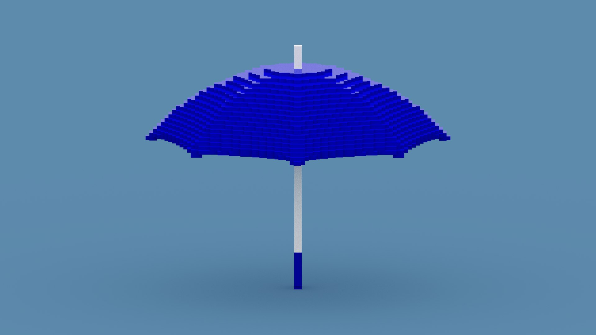 Voxel Blue Umbrella 3D - TurboSquid 2059733