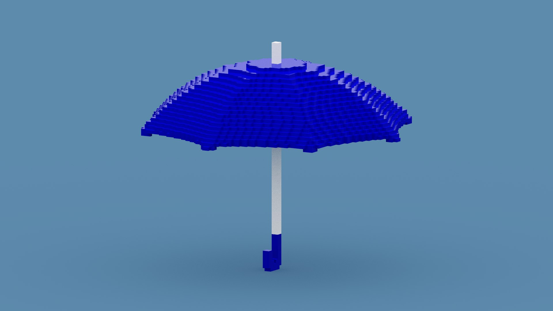 Voxel Blue Umbrella 3D - TurboSquid 2059733
