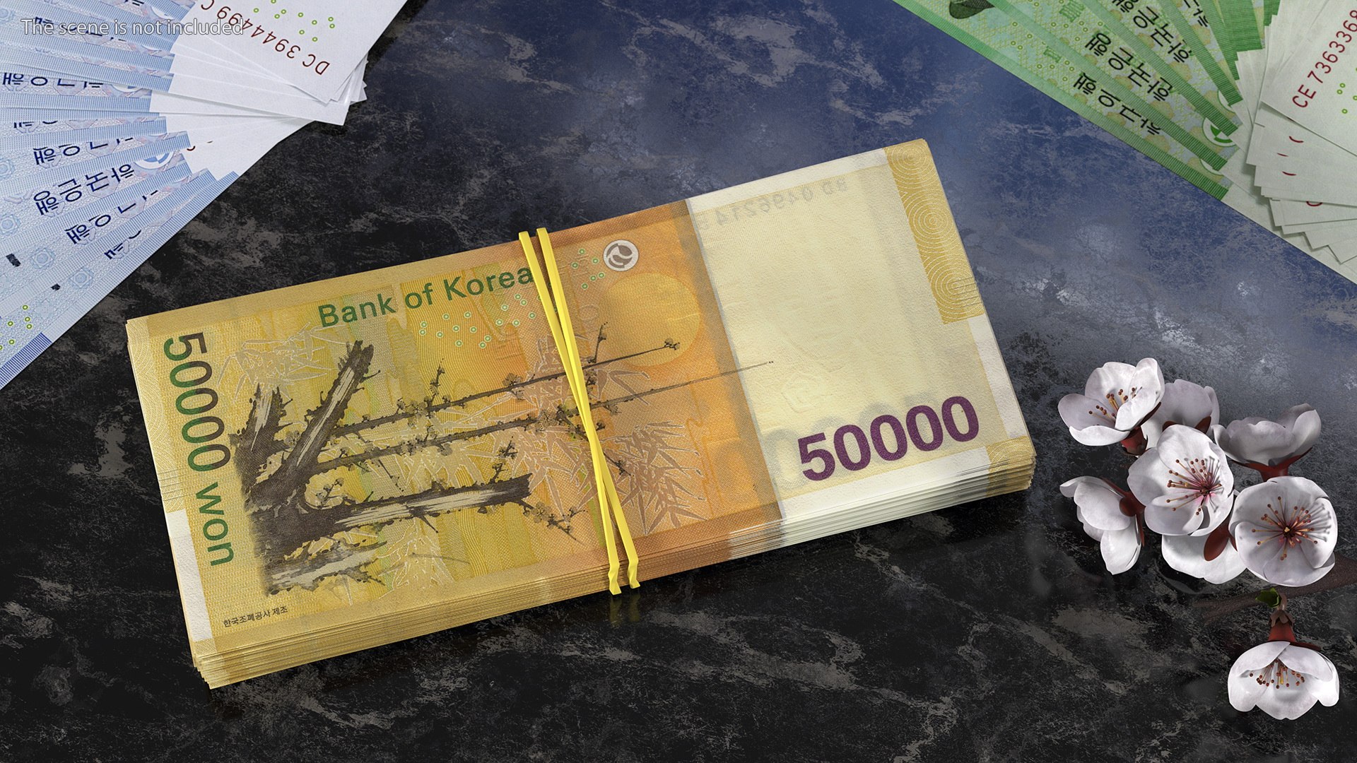 3D Stack Of South Korean 50000 Won Banknotes - TurboSquid 1729215
