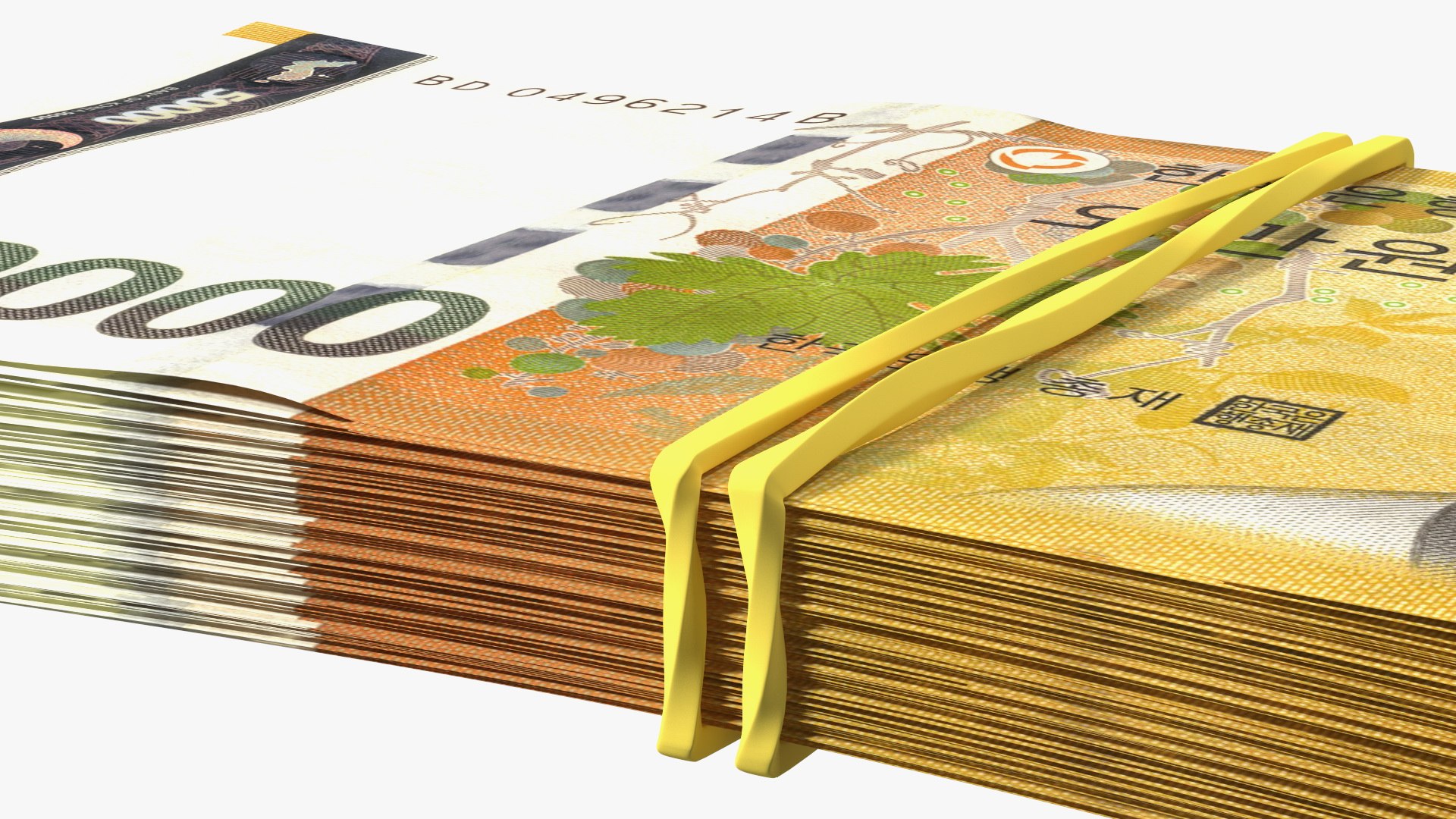 3D Stack of South Korean 50000 Won Banknotes - TurboSquid 1729215