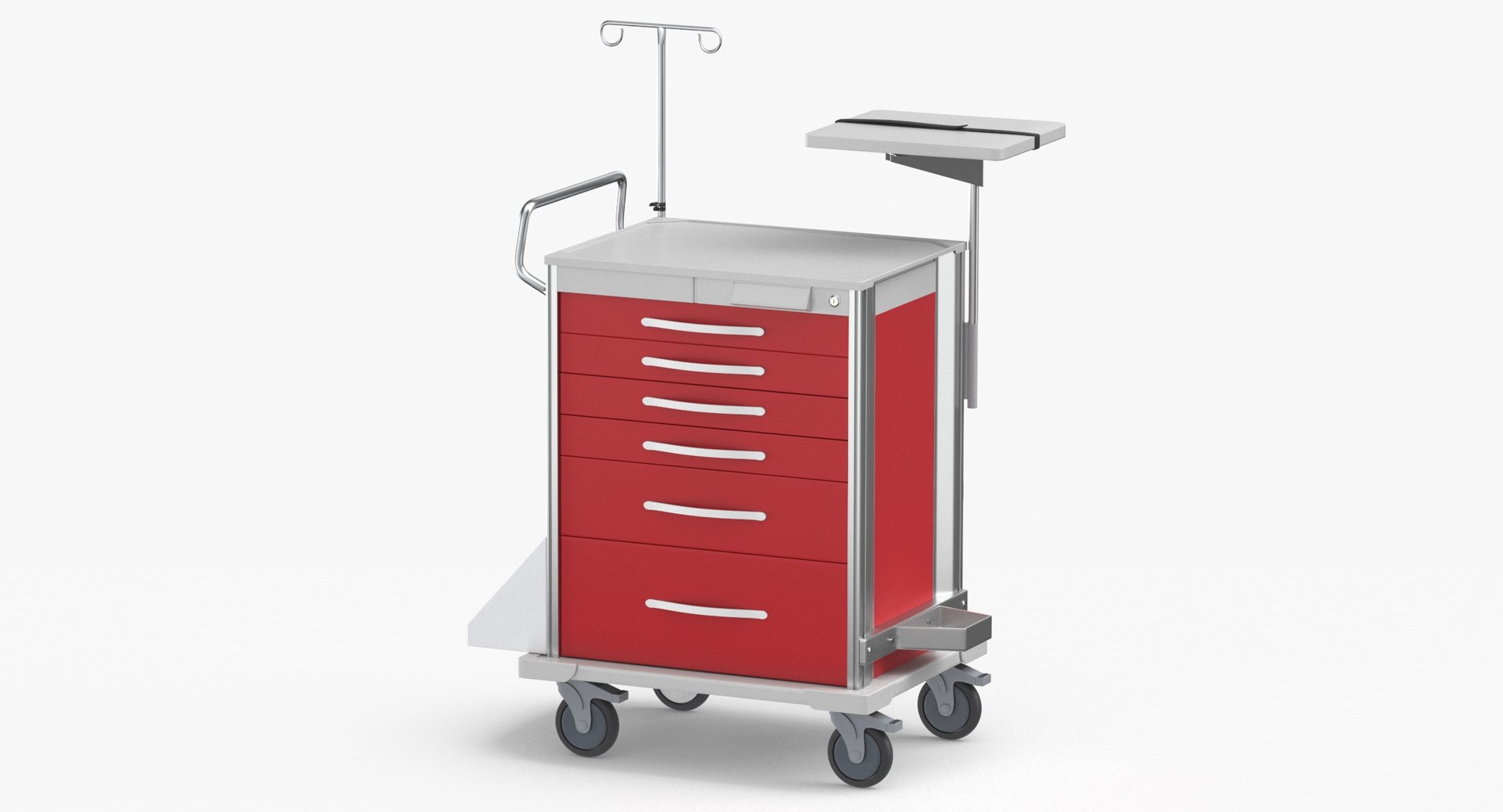 3D Case Cart Crash Cart Empty and In Use model - TurboSquid 1884967