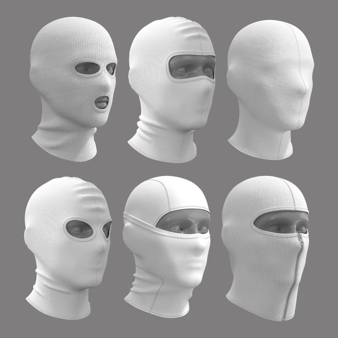 3D SKI MASK PACK Genesis 8 Zpac Obj Fbx Highpoly Model - TurboSquid 2319072