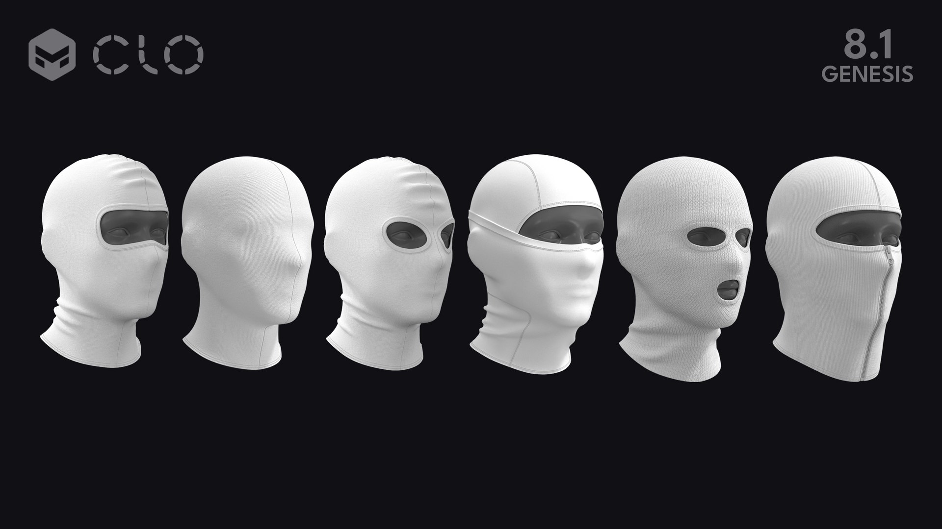 3D SKI MASK PACK Genesis 8 Zpac Obj Fbx Highpoly Model - TurboSquid 2319072
