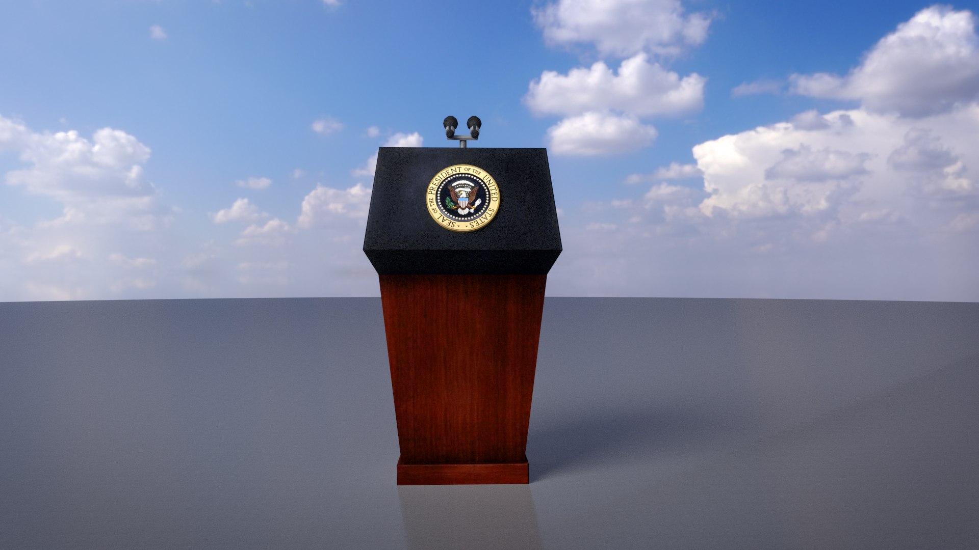 US White House Podium 3D - TurboSquid 2326078