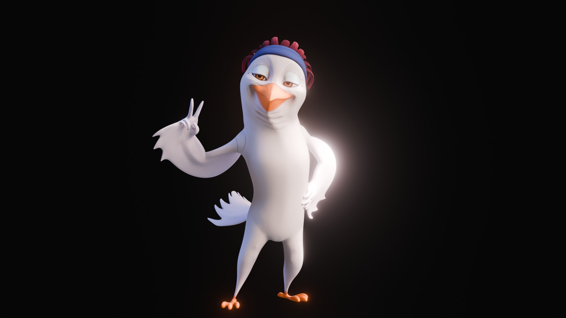 3D Model Cartoon White Cockatoo - Rigged Stylized Bird 7 Birds Series ...