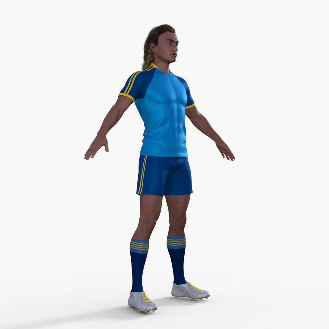 Realistic Football Player 3D Model - TurboSquid 2143546