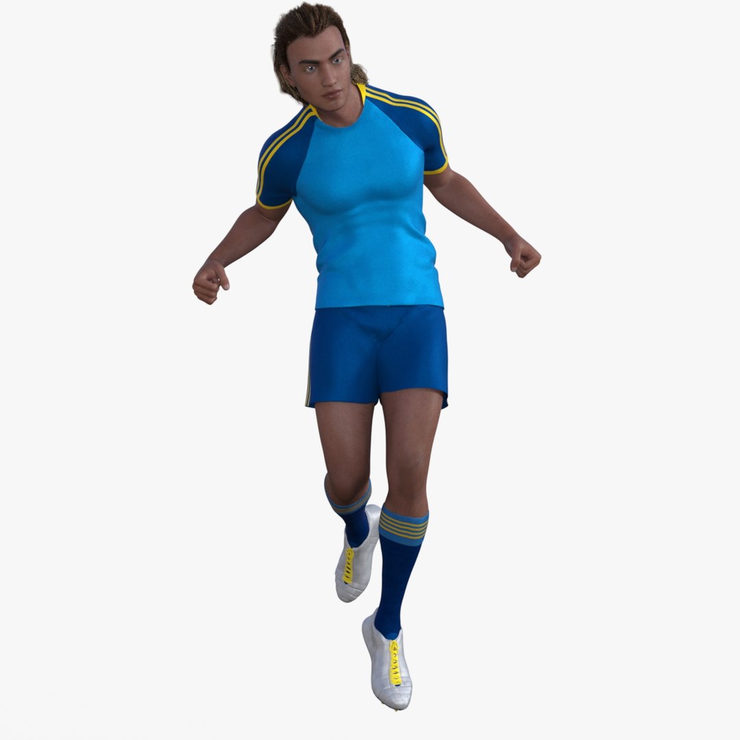 Realistic Football Player 3D Model - TurboSquid 2143546