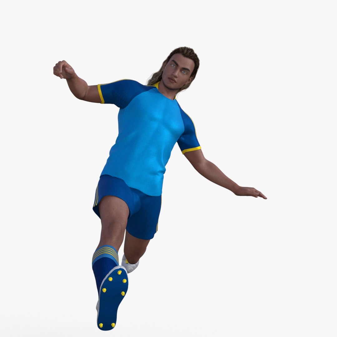 Realistic Football Player 3D model - TurboSquid 2143546