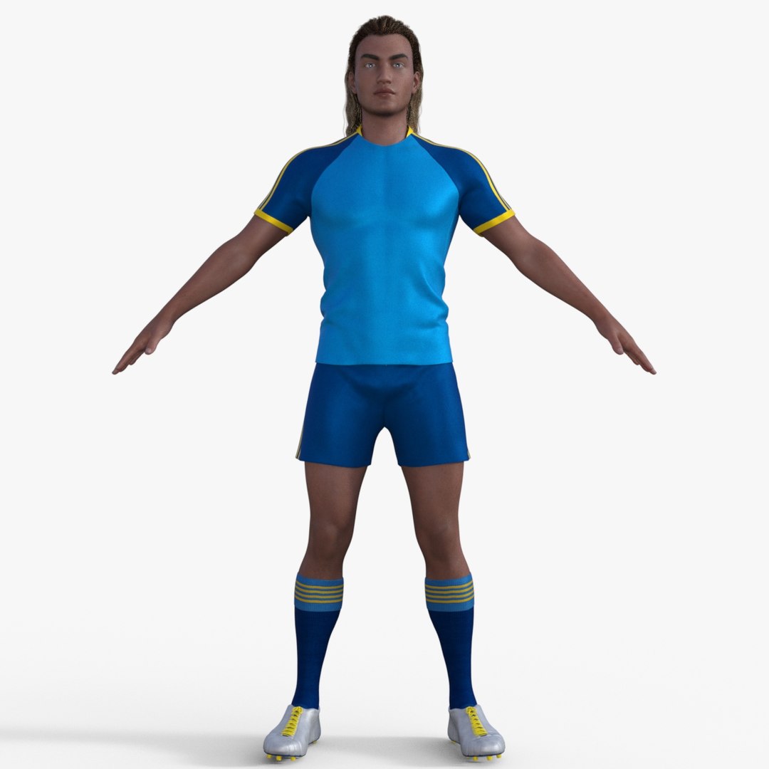 Realistic Football Player 3D Model - TurboSquid 2143546