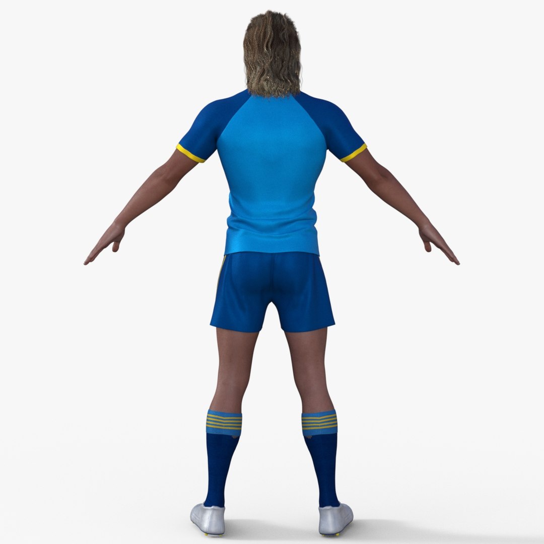 Realistic Football Player 3D Model - TurboSquid 2143546