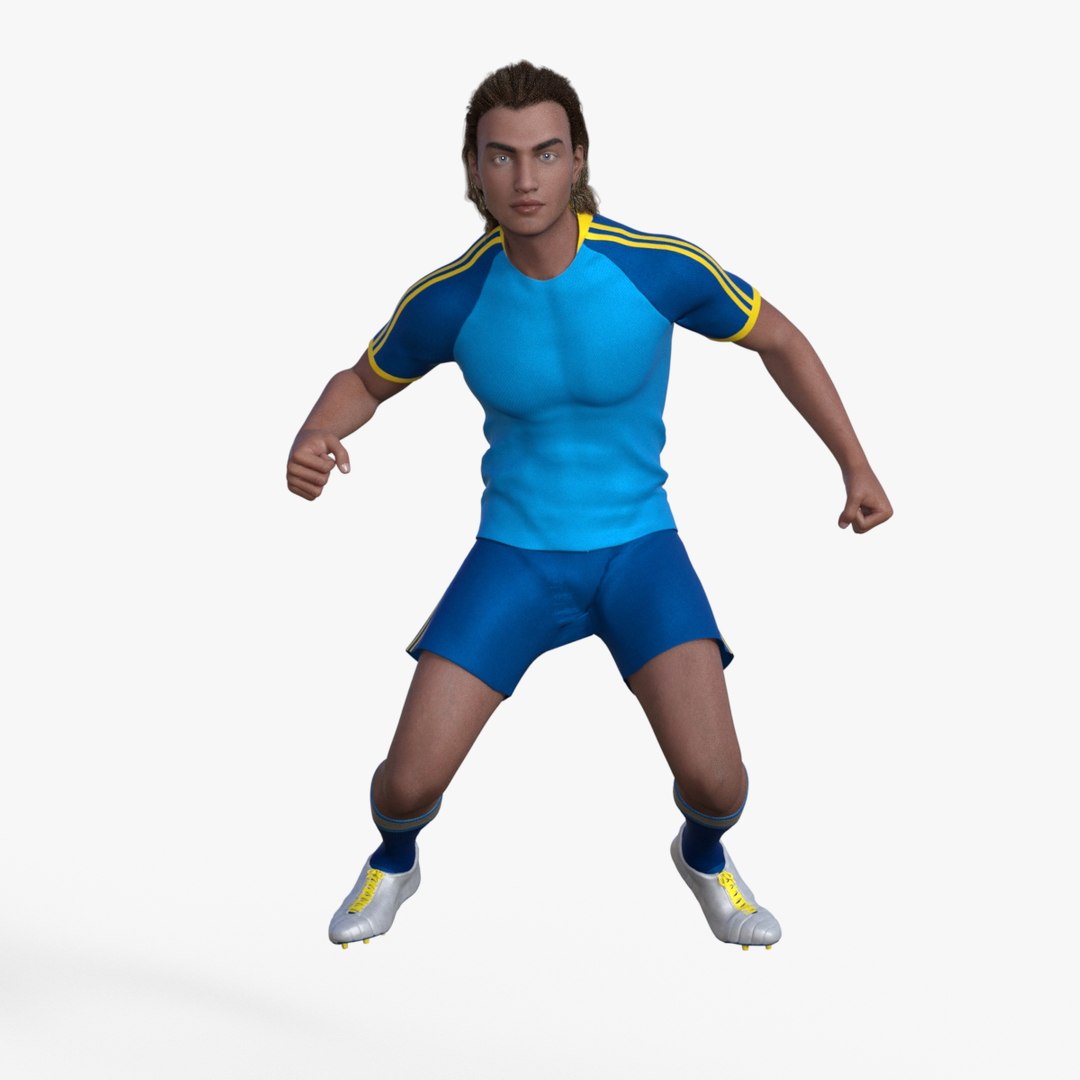 Realistic Football Player 3D Model - TurboSquid 2143546