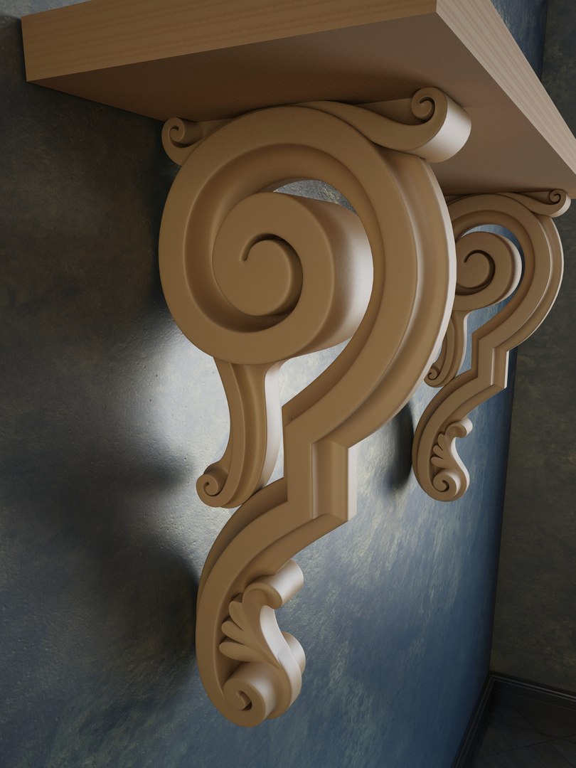 Corbel Scroll 3d Max