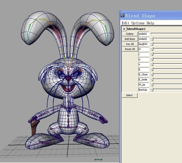 3d model cartoon old rabbit boy