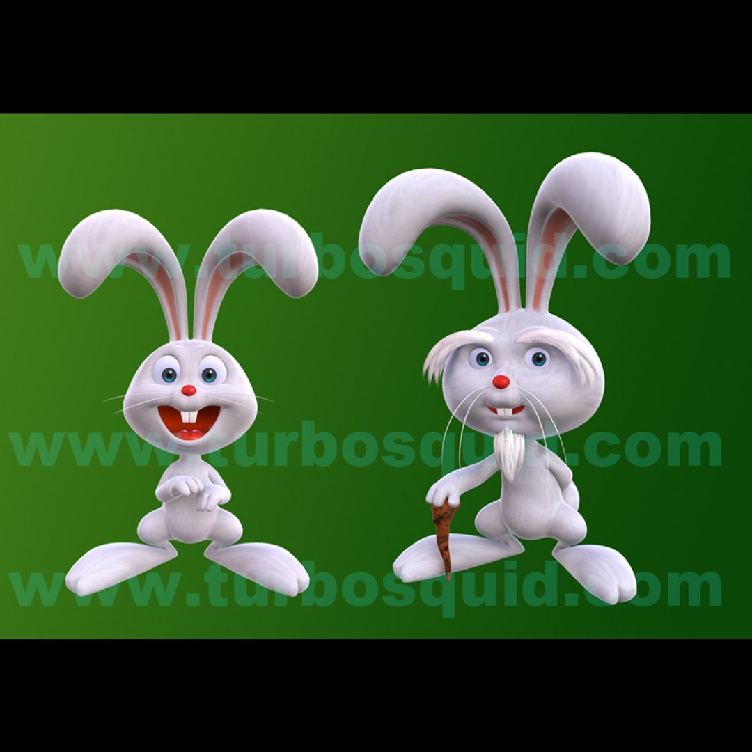 3d Model Cartoon Old Rabbit Boy