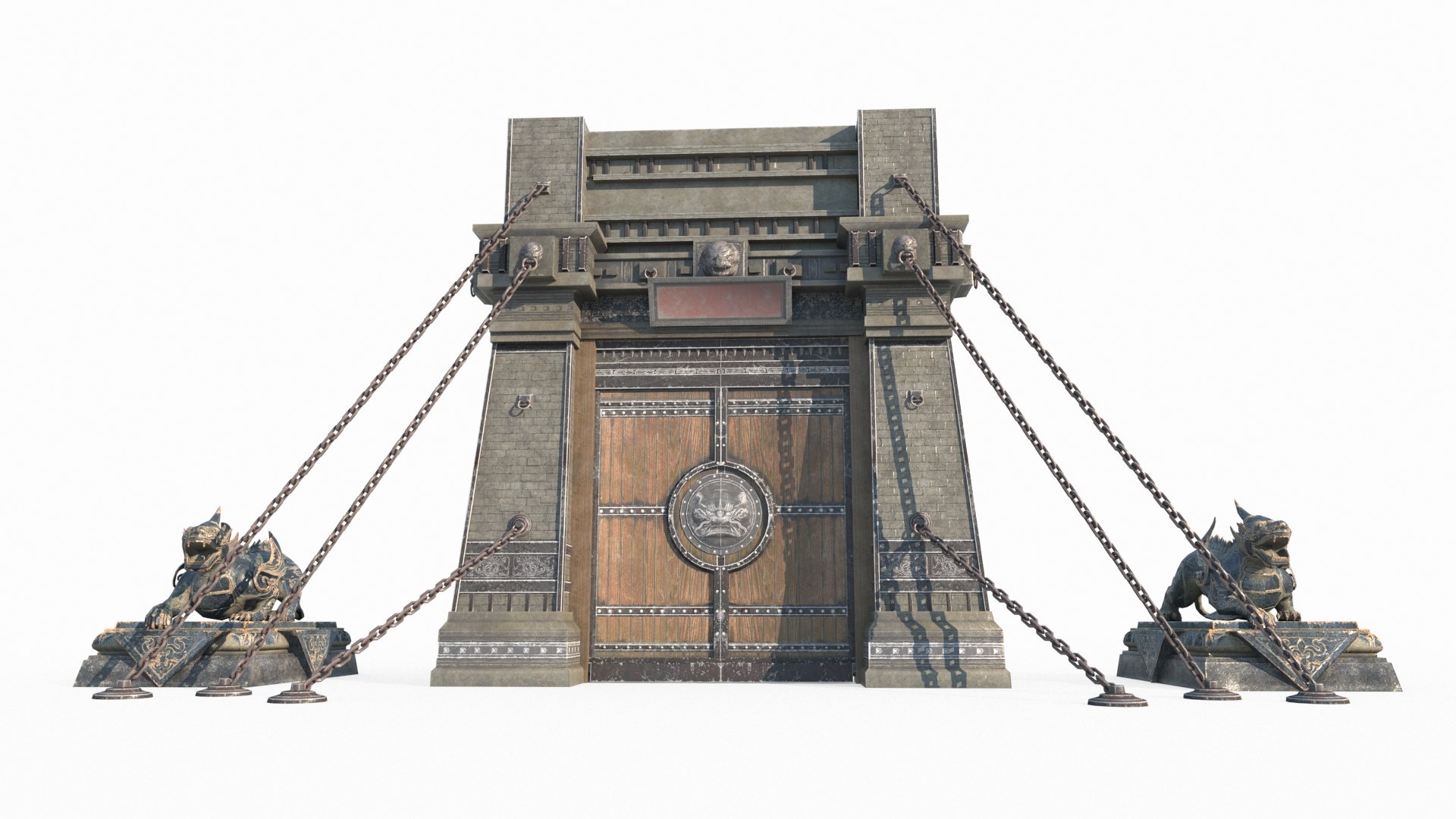 Ancient Mysterious Gate Ruins Model - TurboSquid 2070989