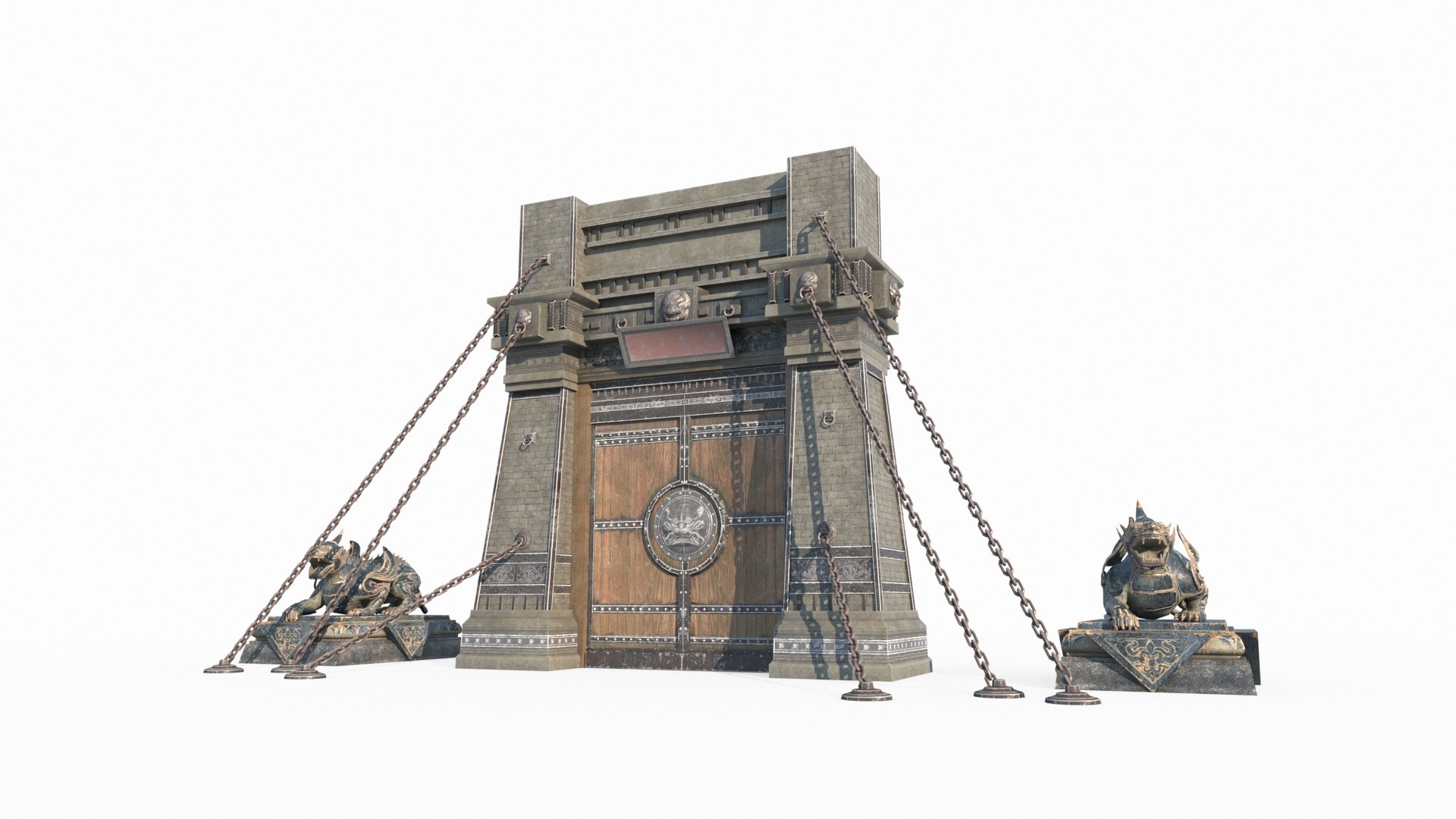 Ancient Mysterious Gate Ruins Model - TurboSquid 2070989
