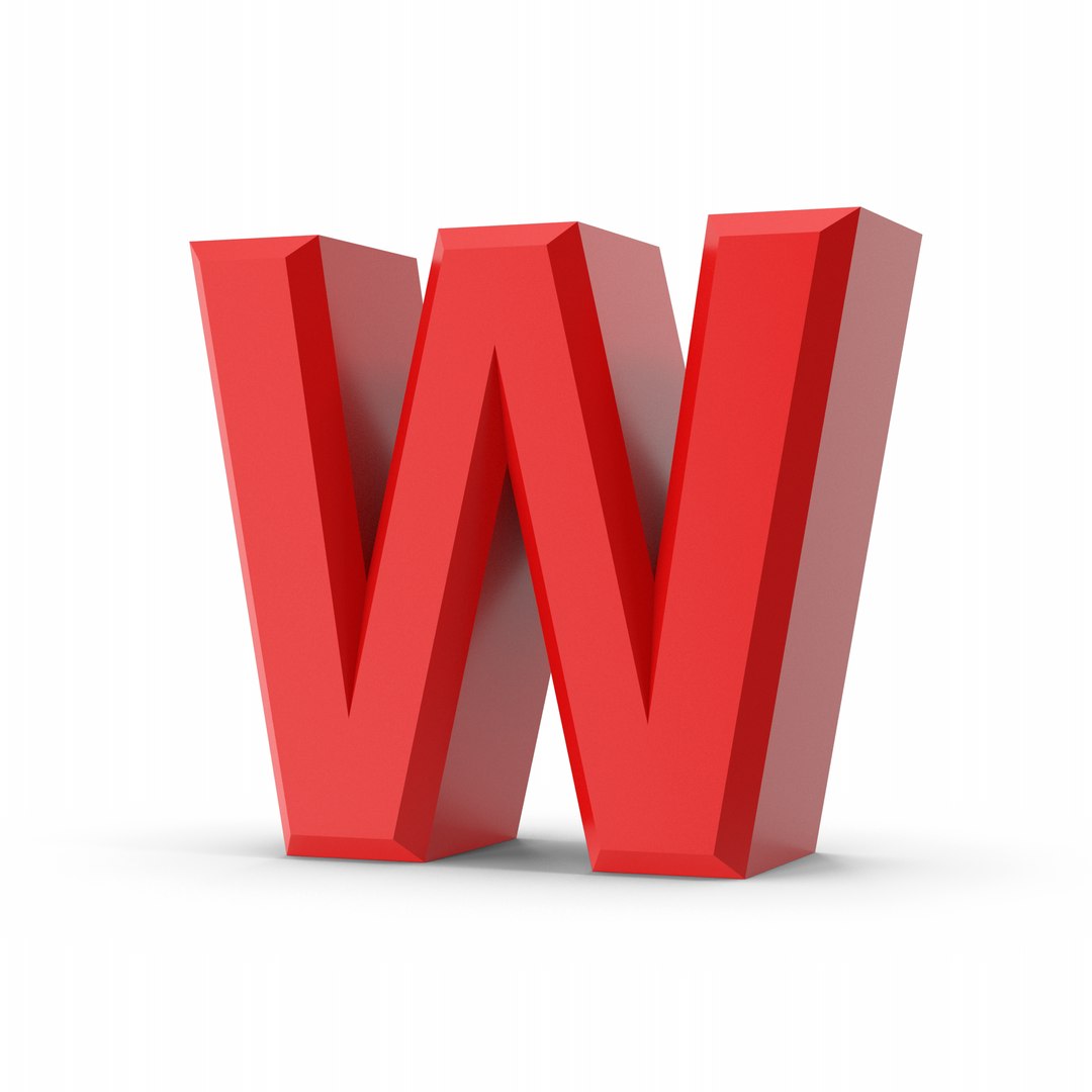 Letter W 3D Model - TurboSquid 2272852