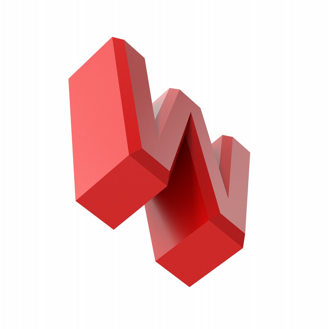 Letter W 3D Model - TurboSquid 2272852