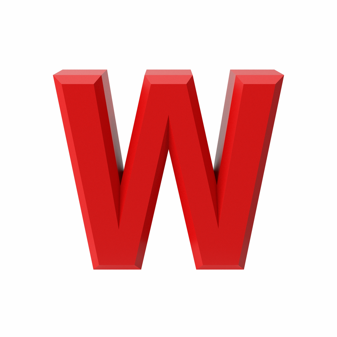 Letter W 3D Model - TurboSquid 2272852