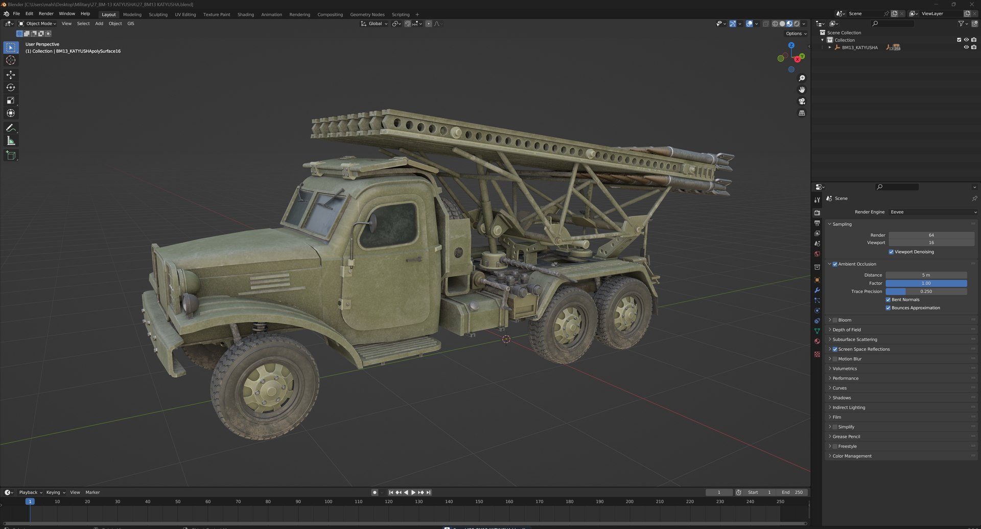 BM 13 Katyusha Rocket Launcher 3D Model - TurboSquid 2241545