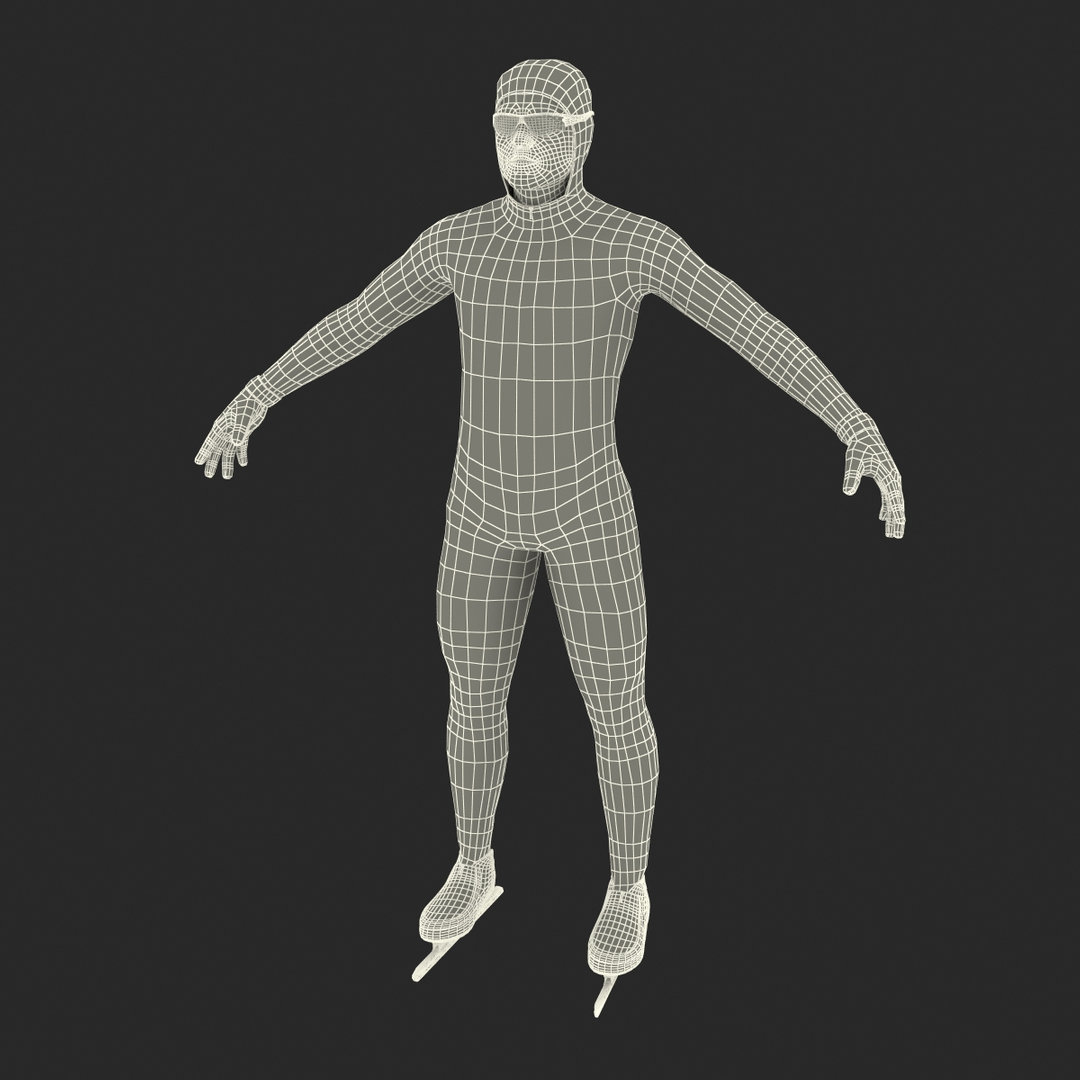 Speed Skater 2 Rigged Model - TurboSquid 1151080