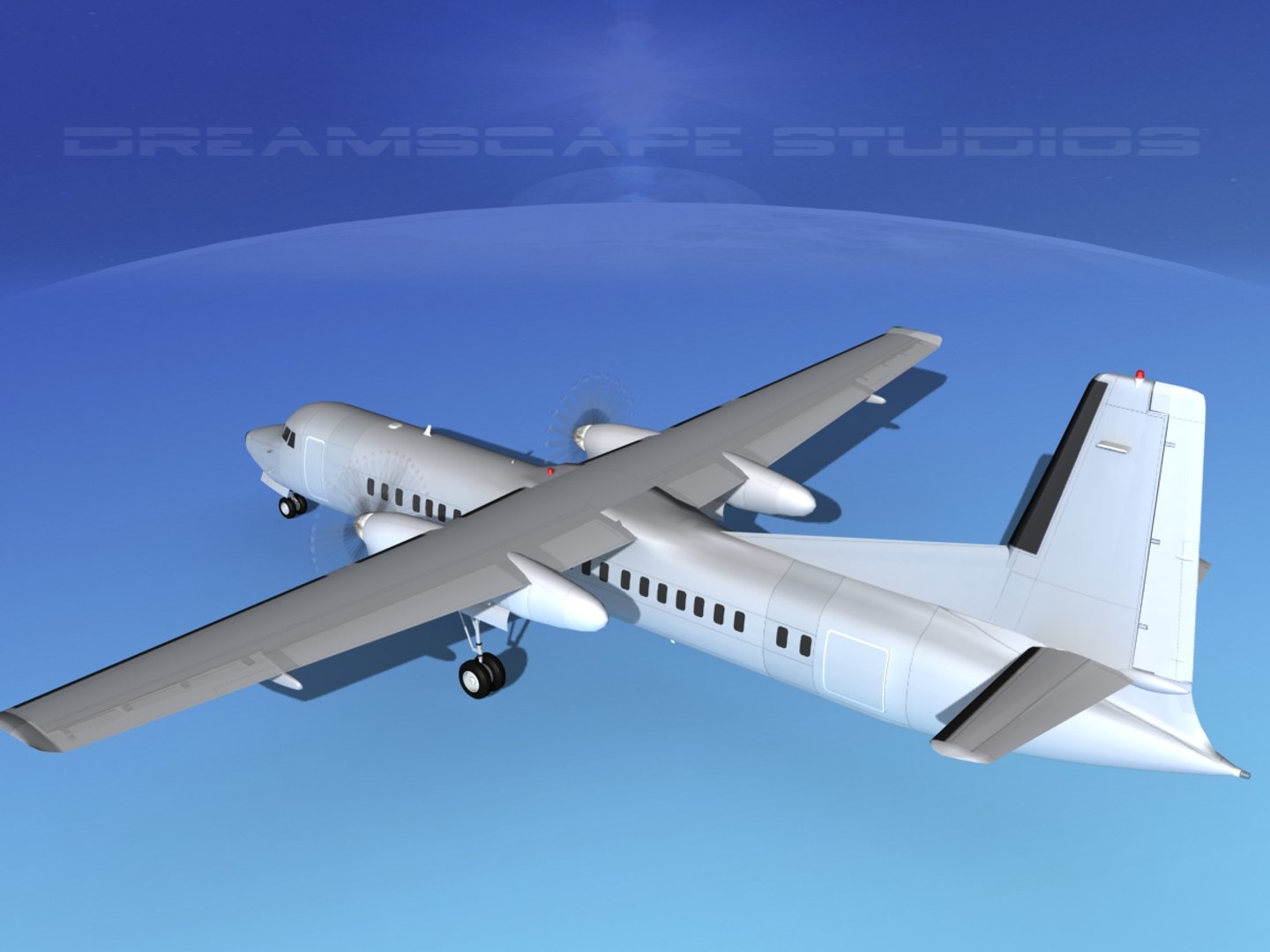 3d Model Fokker Aircraft
