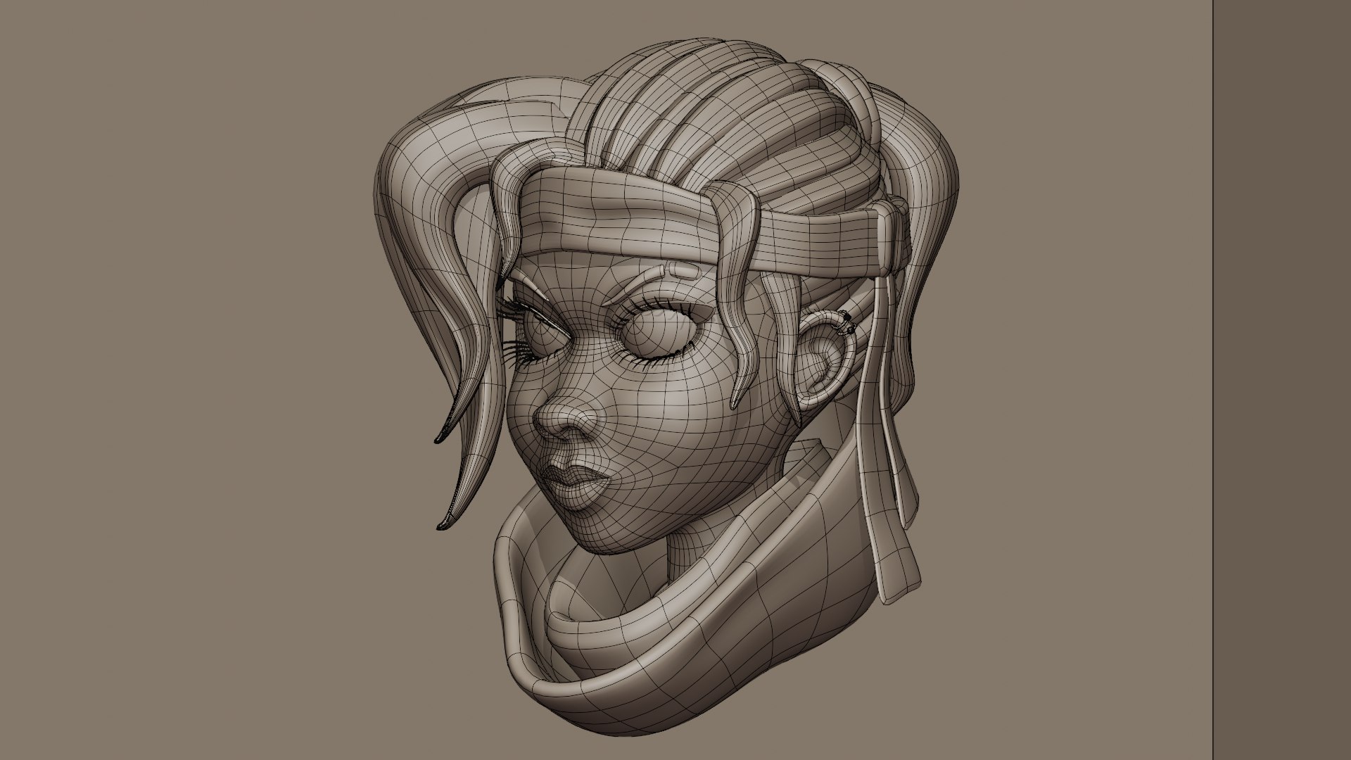 Stylized Girl Face 3D - TurboSquid 1760588