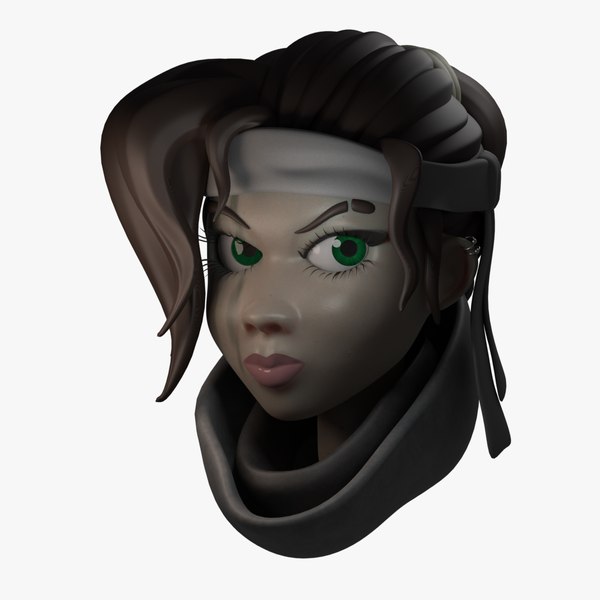 Stylized girl face 3D - TurboSquid 1760588