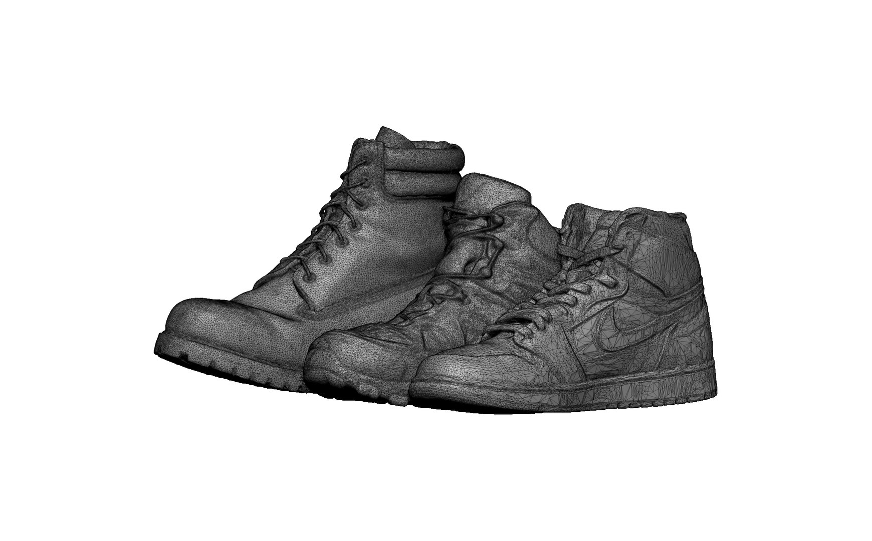 3D Boots Footwear Statue - TurboSquid 2243929