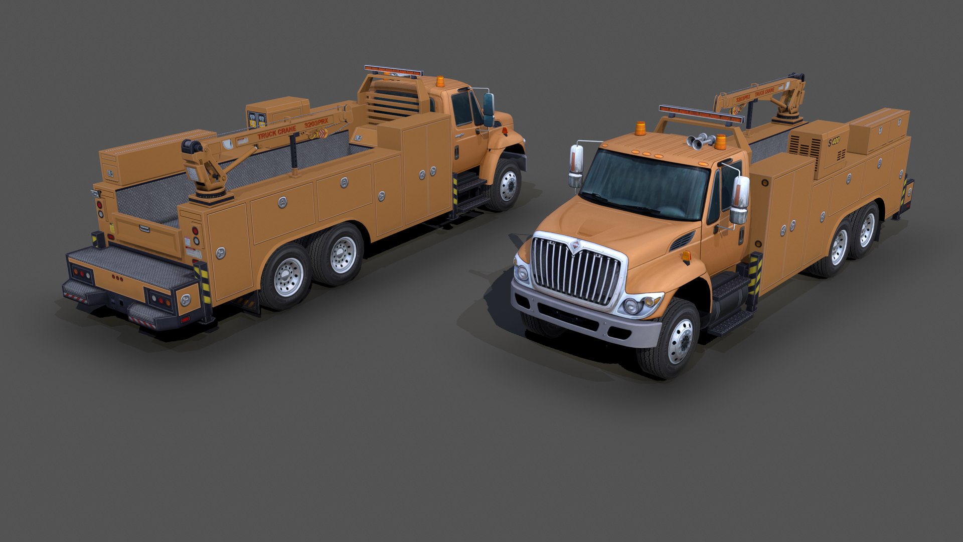 3D International WorkStar 7400 Utility Truck S03 Model - TurboSquid 2089848