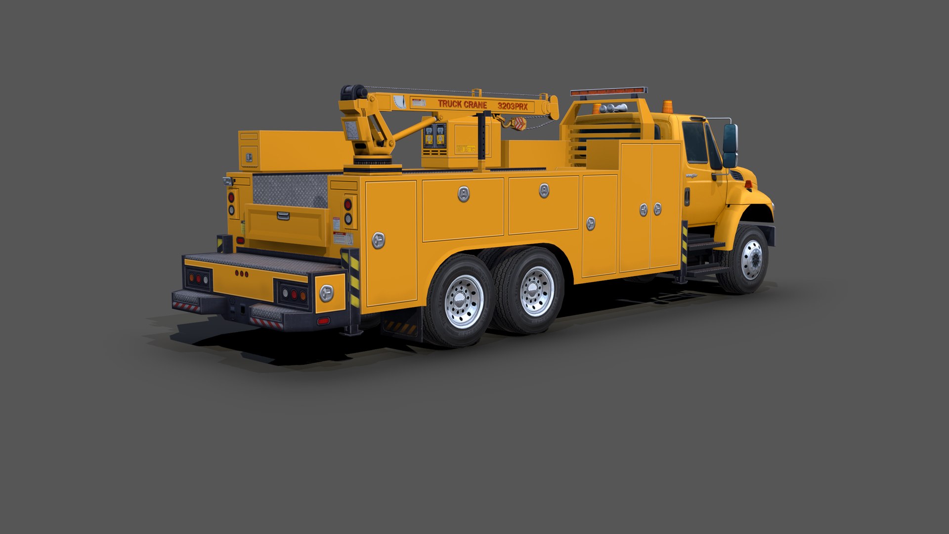 3D International WorkStar 7400 Utility Truck S03 Model - TurboSquid 2089848