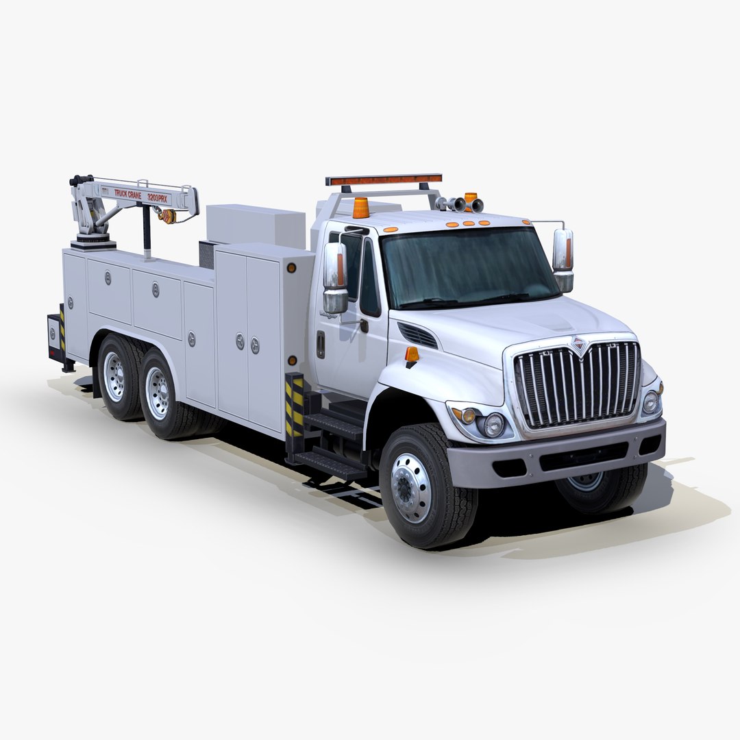 3D International WorkStar 7400 Utility truck s03 model - TurboSquid 2089848