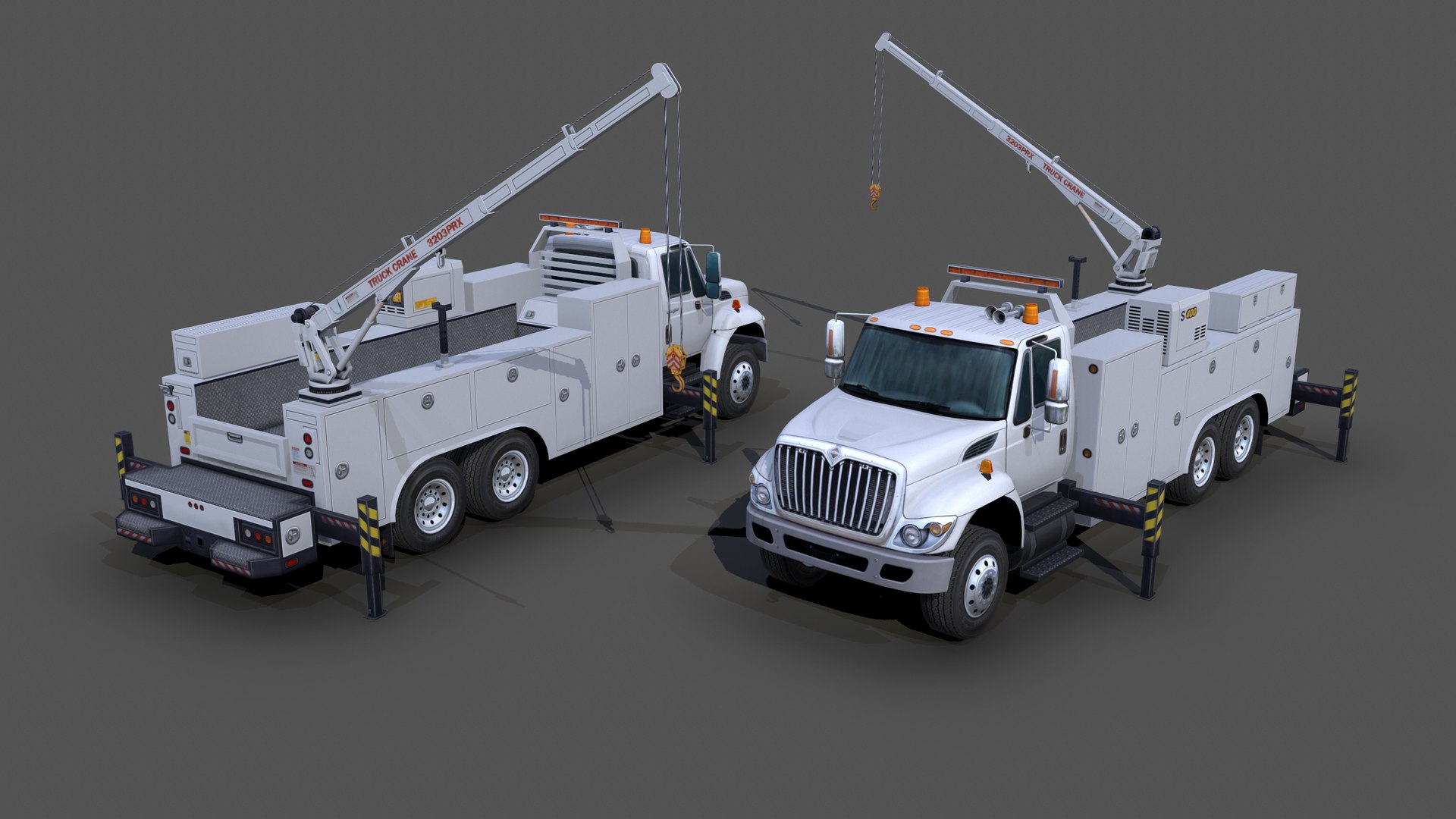 3D International WorkStar 7400 Utility Truck S03 Model - TurboSquid 2089848