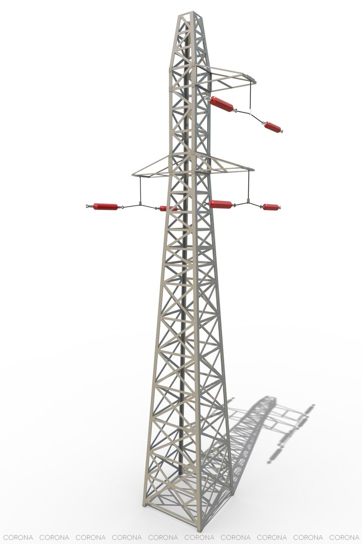 Power Lines Set 3d Model