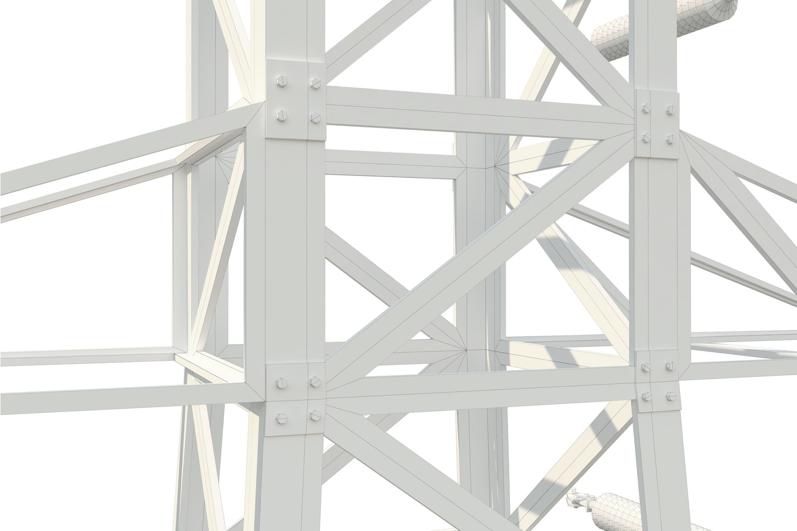 Power Lines Set 3d Model