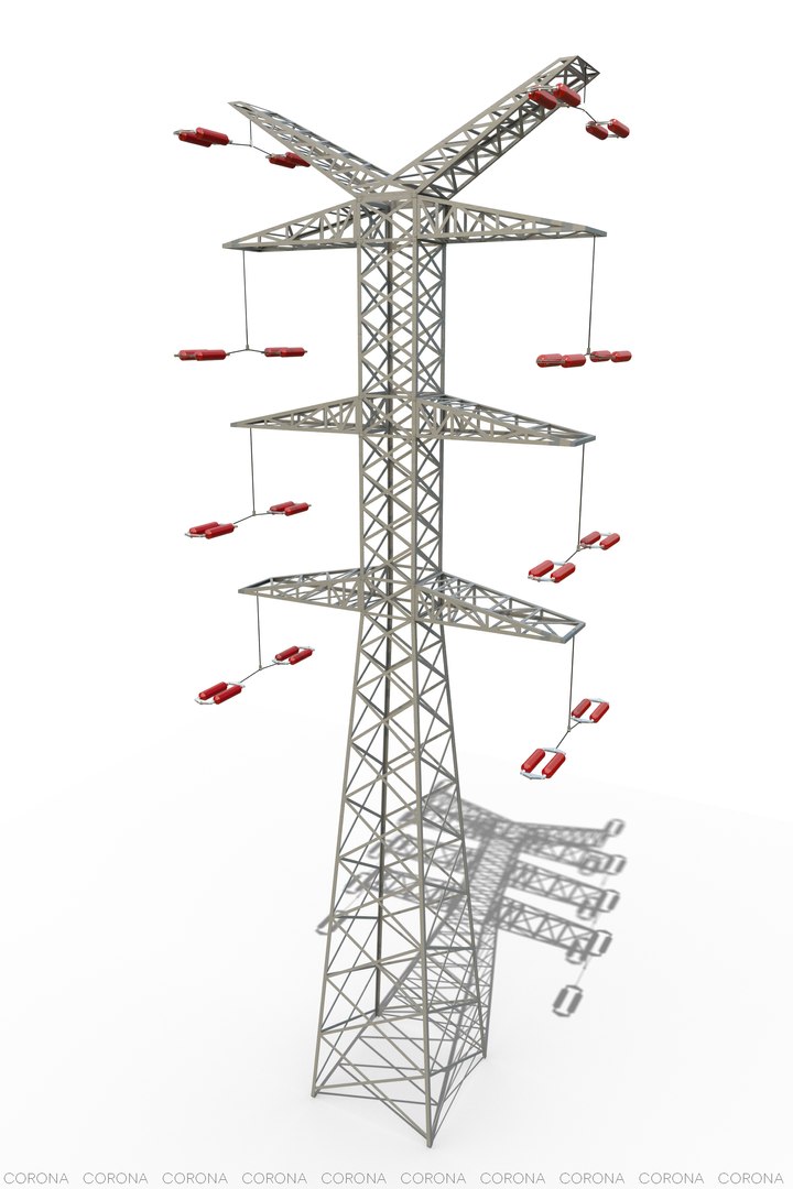 Power Lines Set 3d Model
