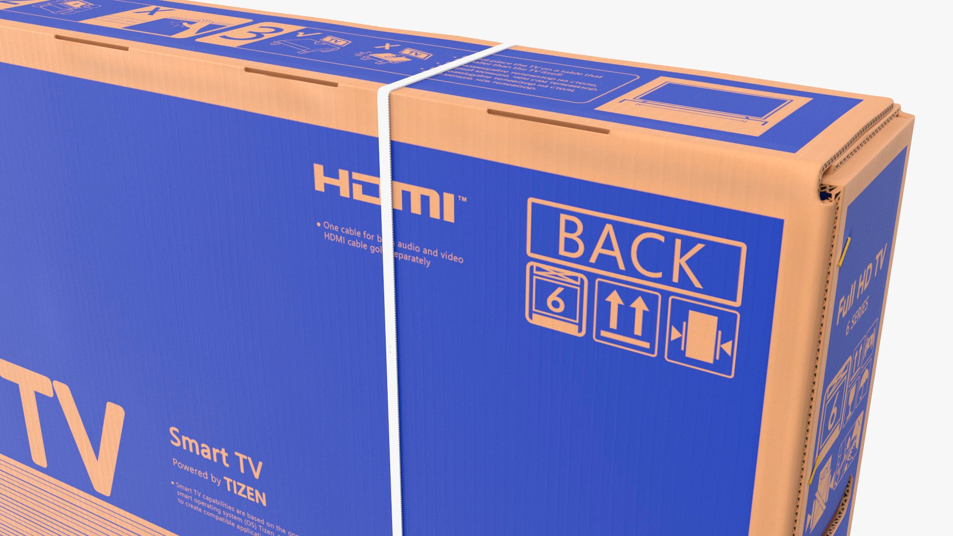 3D Cardboard Packaging Box 85 Inch TV model - TurboSquid 2127116